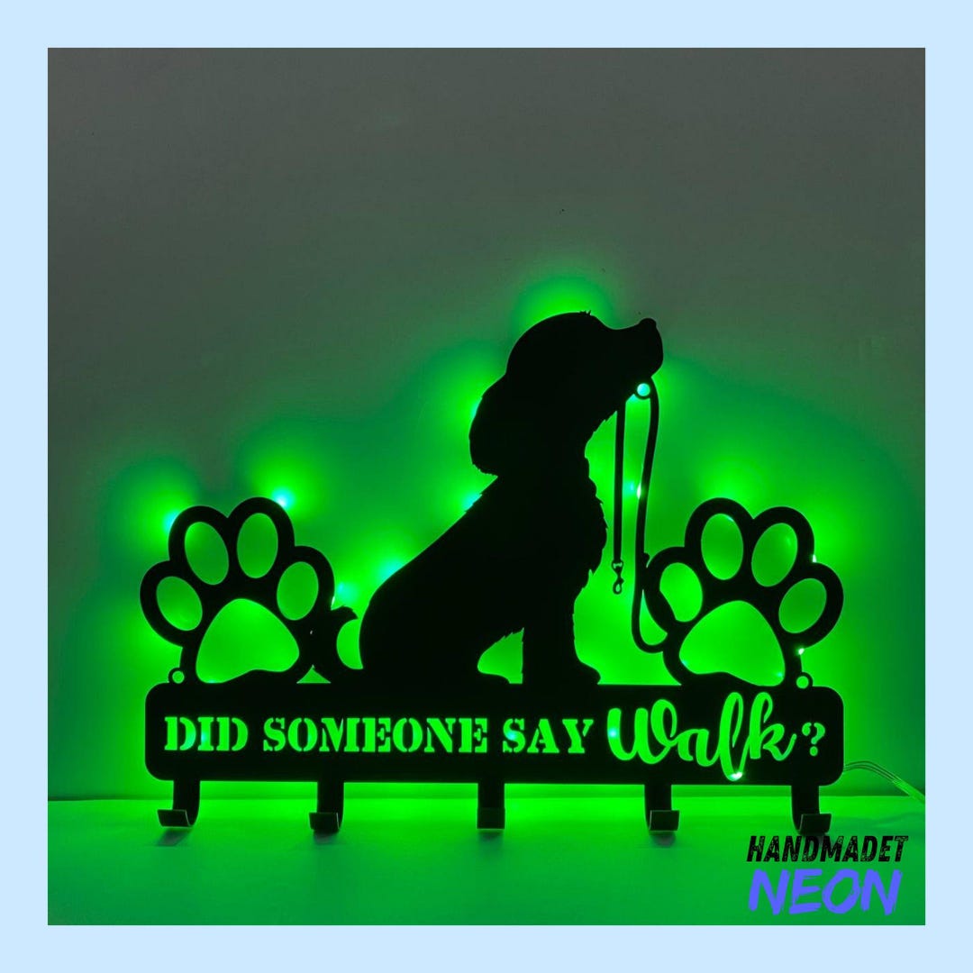 Custom Dog Coat Rack Wall Hanger Paw Dog Metal Wall Hooks, Dog Lover ...