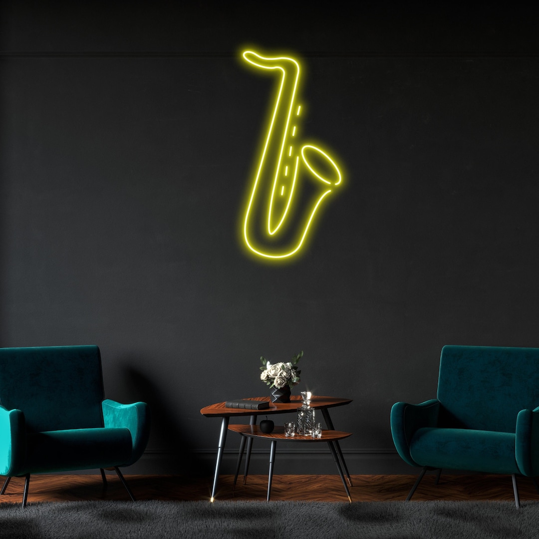 Saxophone Led Sign Saxophone Neon Sign Wall Decor - Etsy