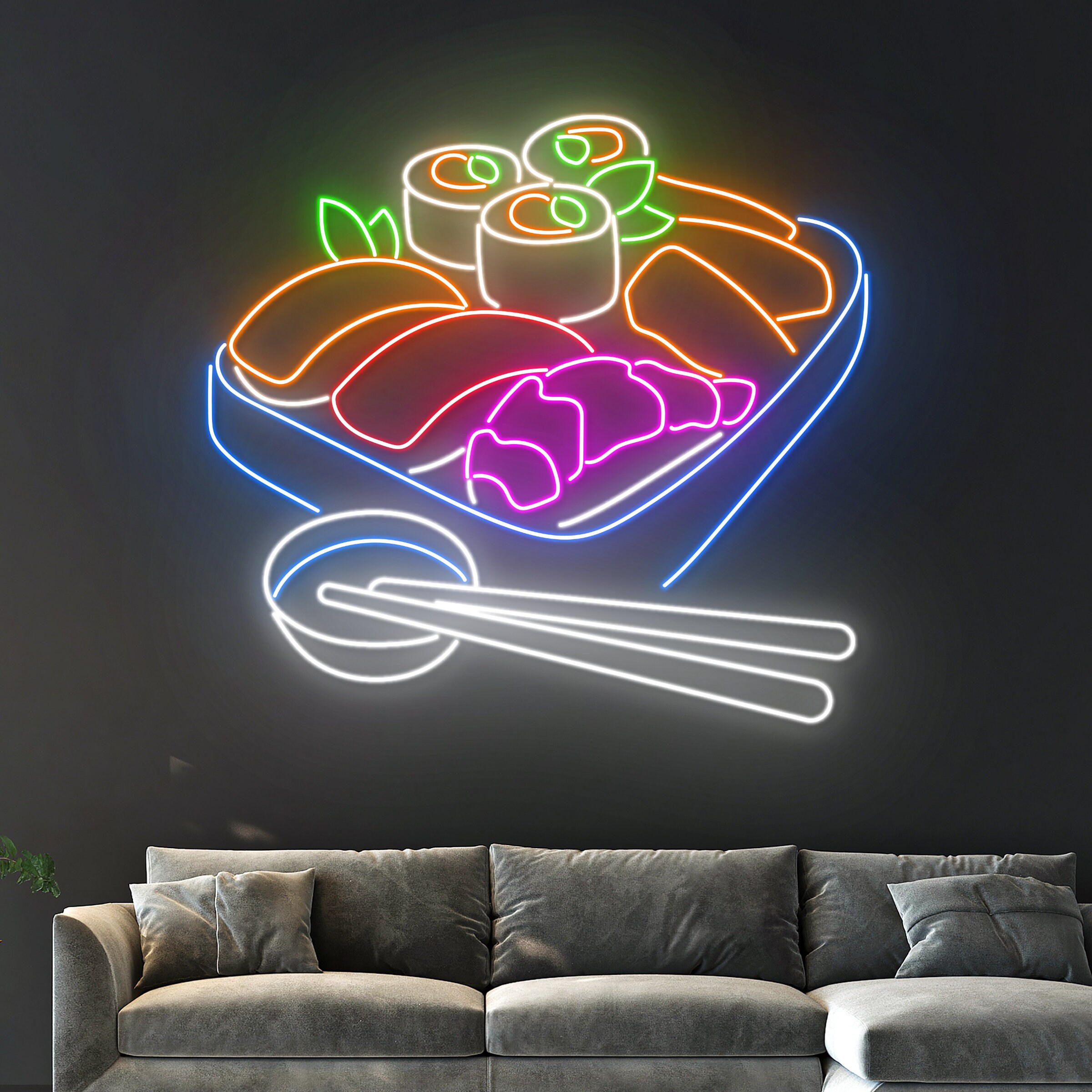 Sushi Neon Sign, Japanese Food LED Sign, Sushi Neon Light, Japan ...