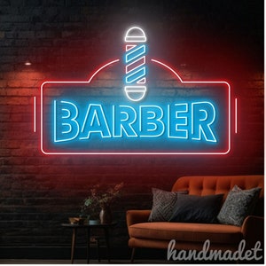 Barber Neon Sign, Barber Shop Led Sign, Barber Neon Light, Barber Led ...
