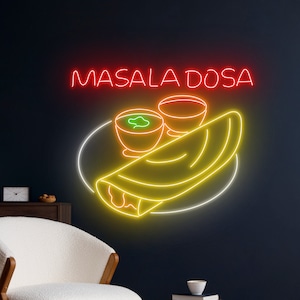 Masala Dosa Neon Sign, Masala Dosa India Led Sign, Masala Dosa Led ...