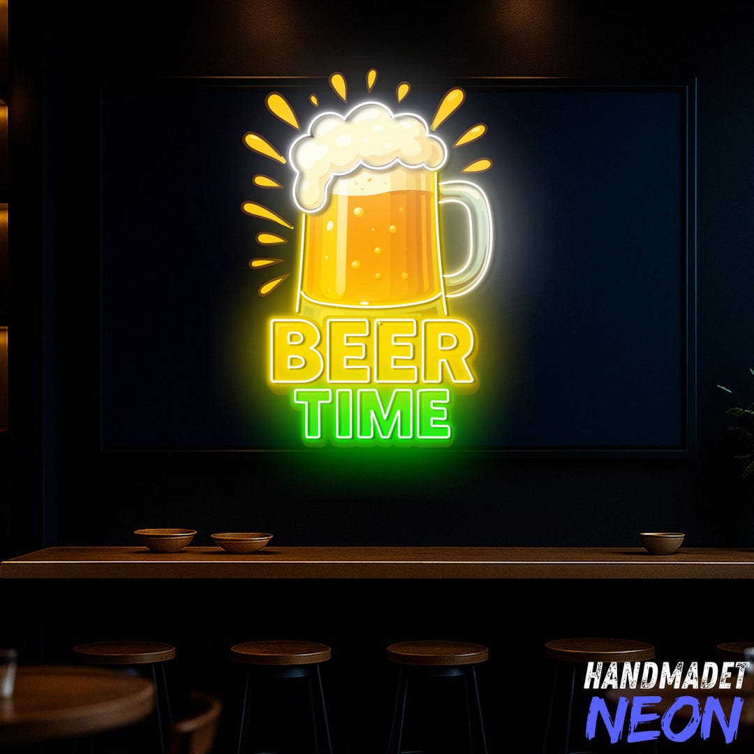 Beer Neon Sign, Beer Glass Neon Light, Custom Neon Sign, Gift for Beer ...
