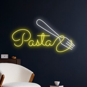 Pasta Neon Sign, Italian Noodles Led Light, Italy Noodle Neon Sign ...