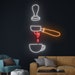 Coffee Machine Neon Sign, Coffee Cup Neon Light, Cafe LED Light, Tea ...