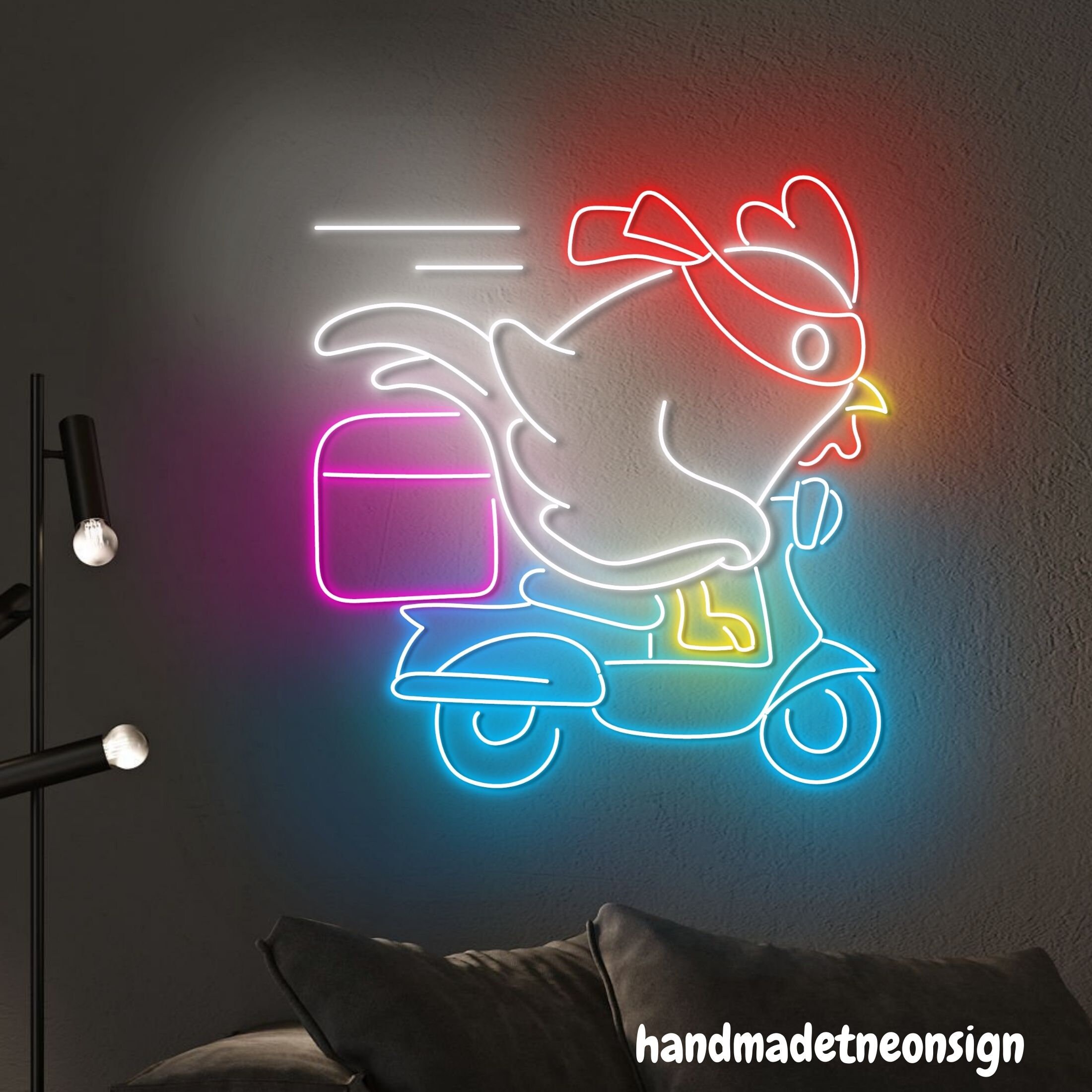 Chicken Express Neon Wall Sign, Rooster Led Wall Sign, Chick Neon Wall ...