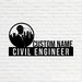 Custom Civil Engineer Desk Name Plate, Civil Engineer Metal Nameplate ...