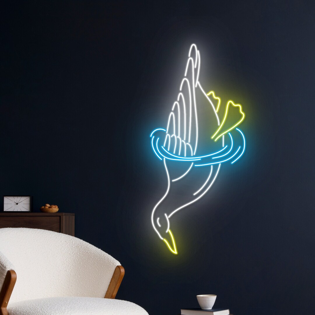 Duck Diving Neon Light, Diving Duck Led Light, Duck Led Sign, Duck ...