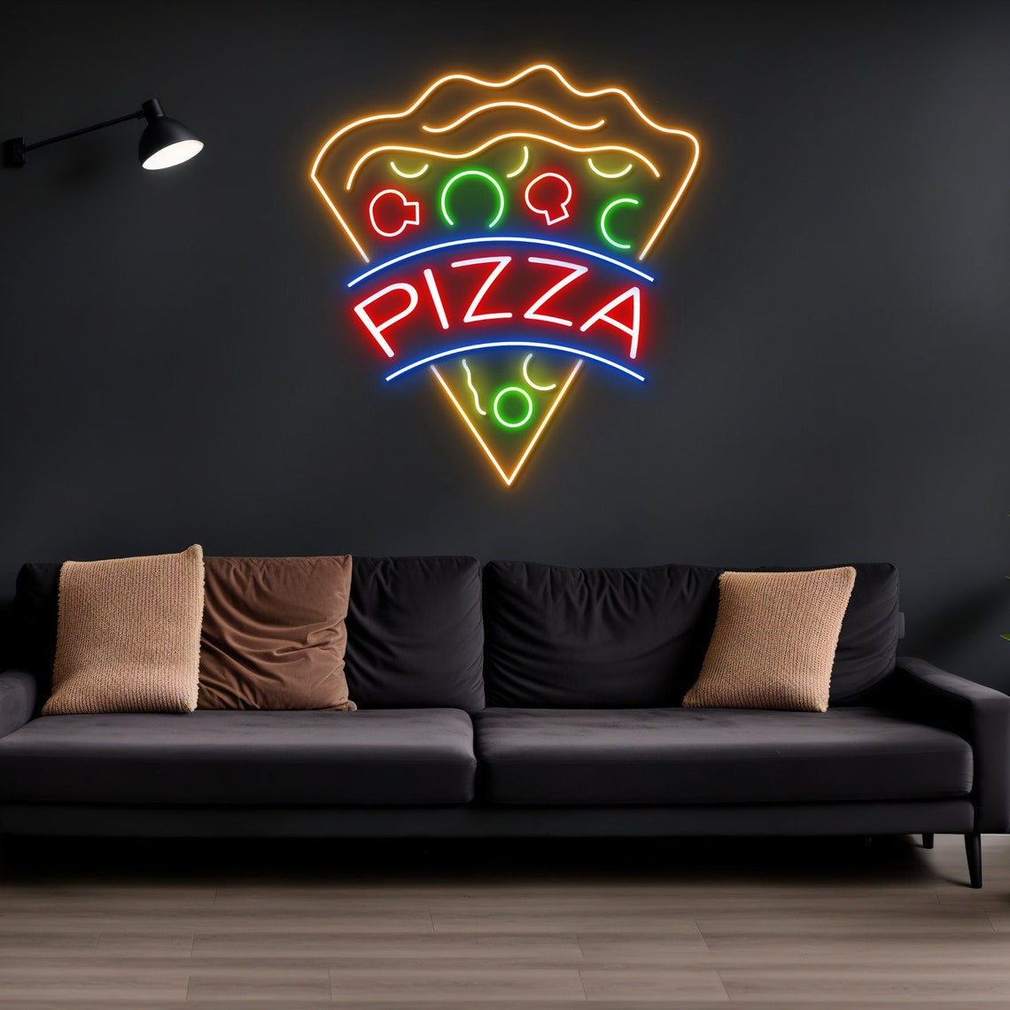 Pizza Slice Neon Sign, Pizza Slice Led Sign, Pizza Led Sign, Custom ...