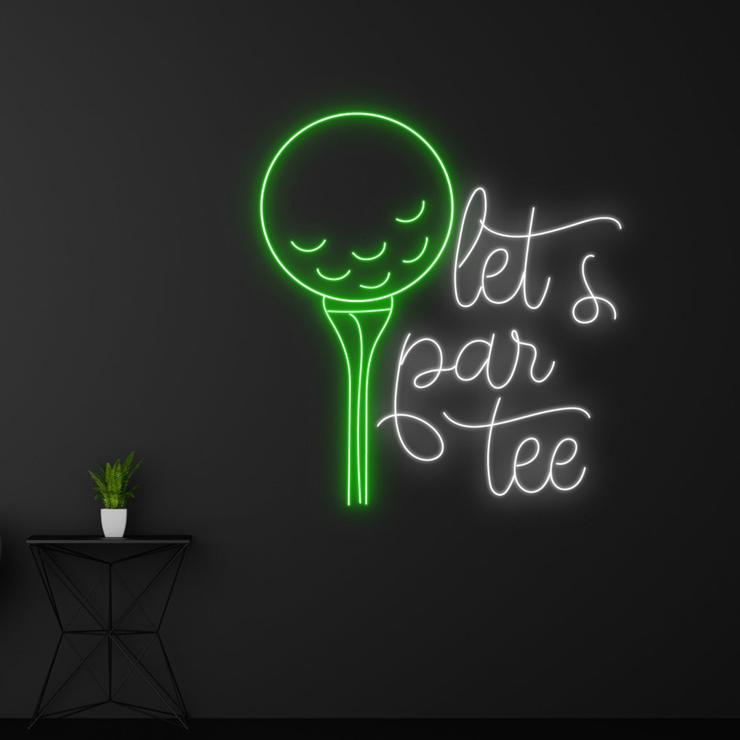 Custom Let's Par Tee Golf Neon Sign, Golfer LED Light, Golfing LED Sign ...