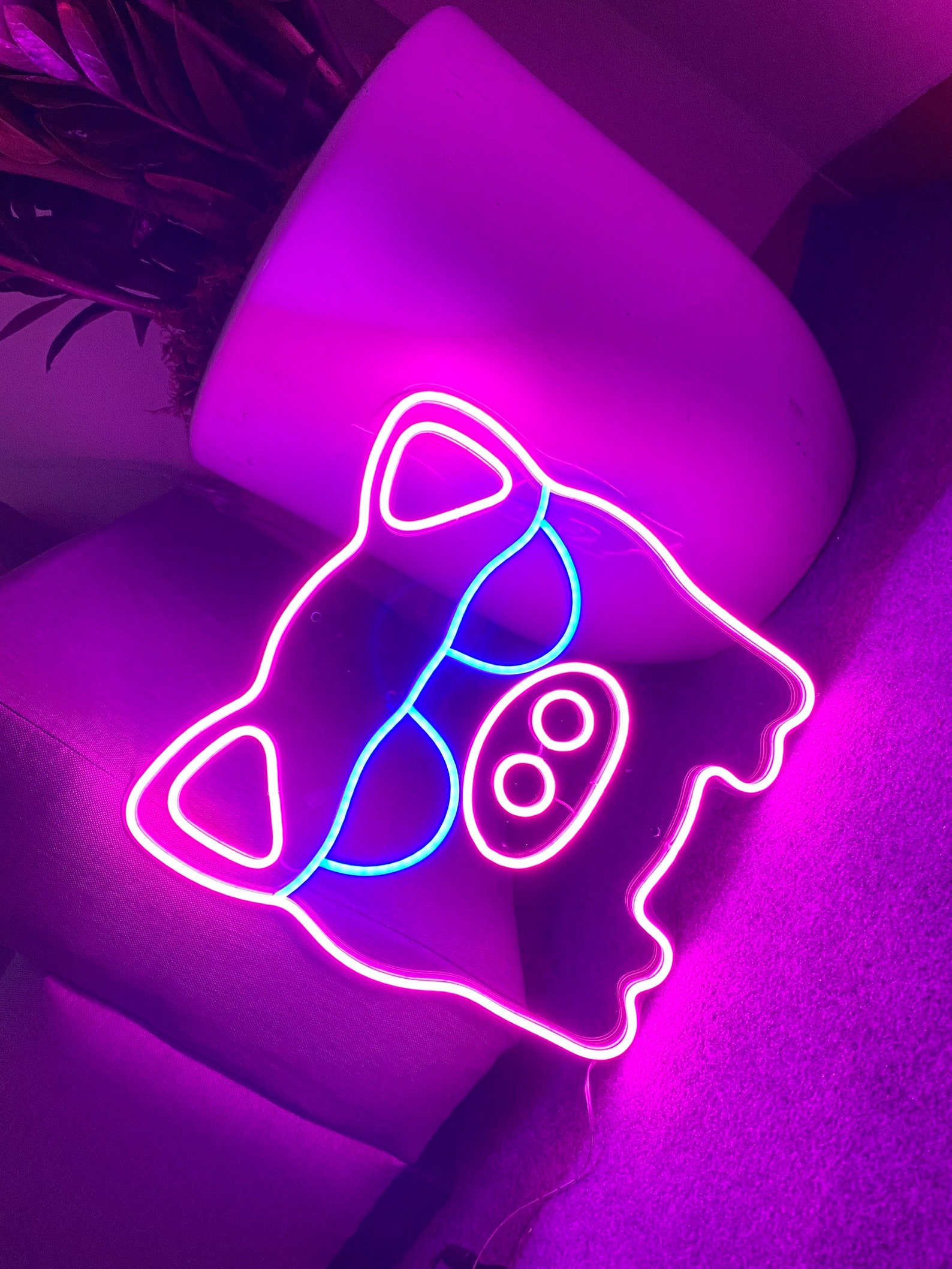 Pig Led Sign Mini Pig Led Sign Wall Decor Bar Neon Sign - Etsy