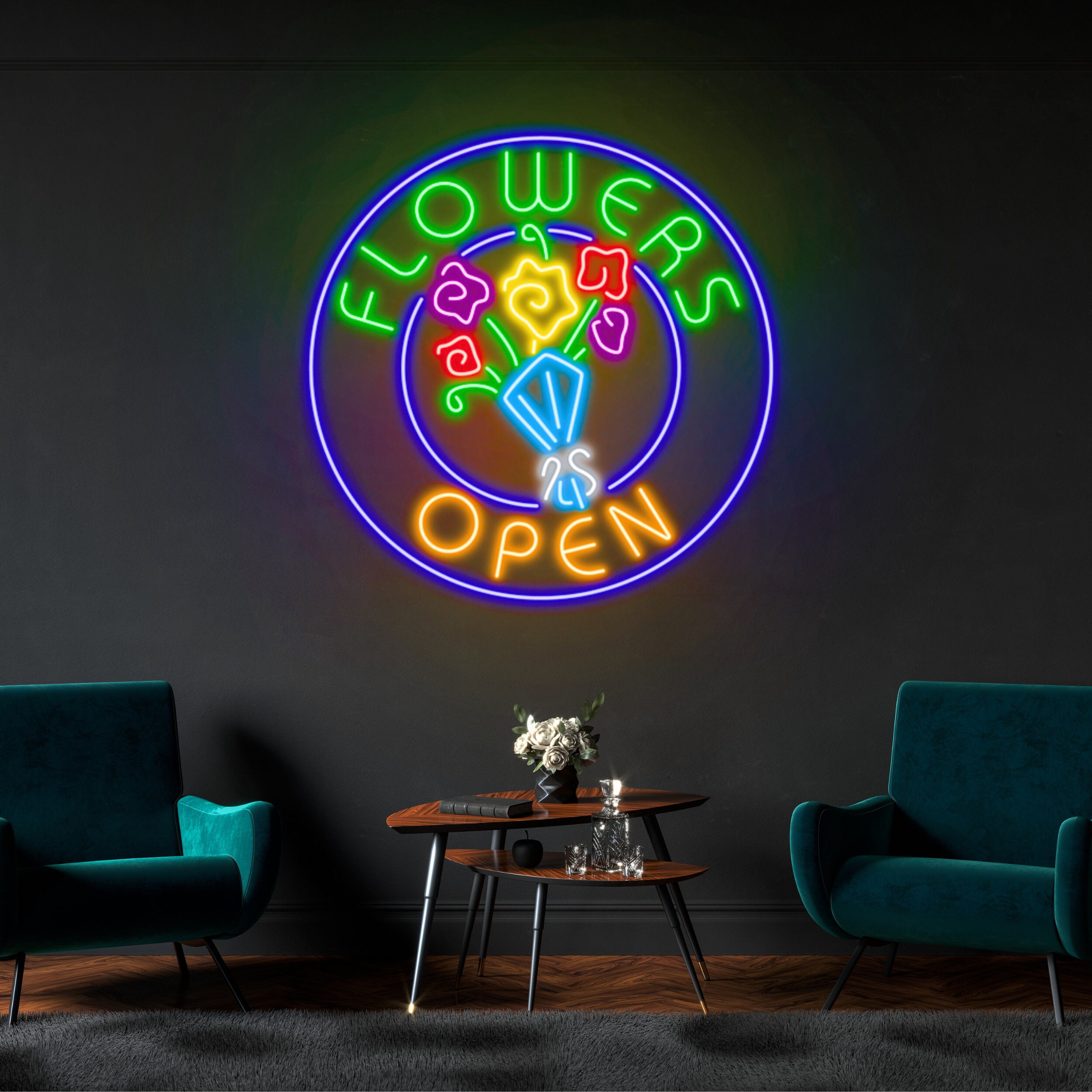 Flower Shop Sign,custom Neon Sign,custom Led Light,shop Signage,neon ...