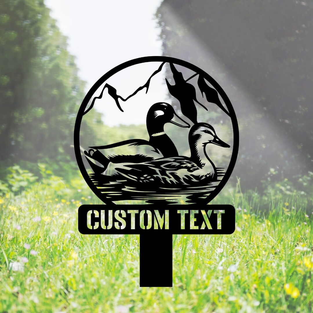 Custom Duck Memorial Stake, Duck Stake Metal Sign, Personalized Duck ...