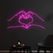 Heart Hands Neon Light, Romance Hands Led Light, Lover Hands Neon Signs ...