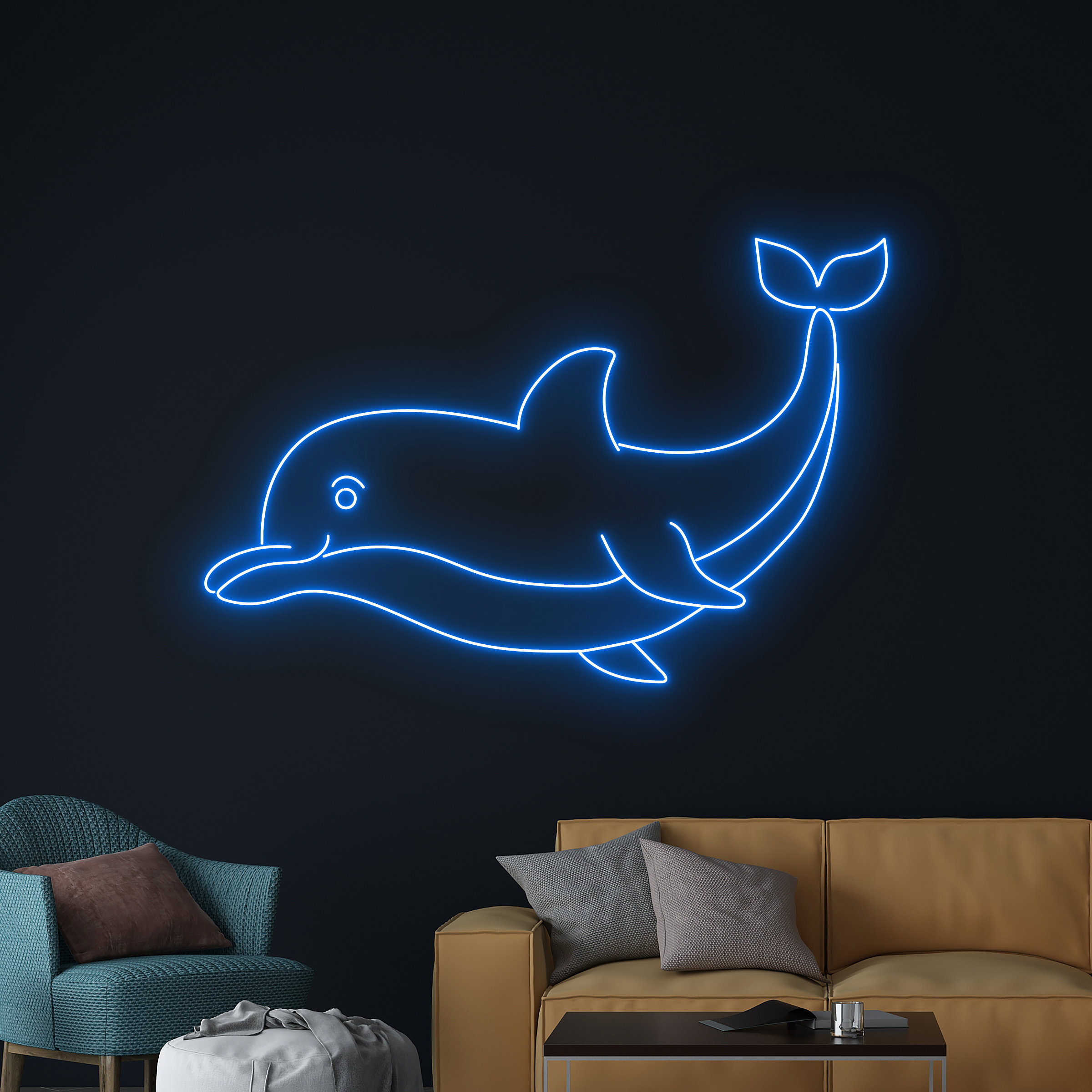 Dolphin Neon Light, Dolphin Led Light, Dolphin Led Light Neon Sign ...