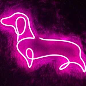 Dachshund Dog Led Sign, Dachshund Dog Led Sign, Wall Decor, Animal Neon ...