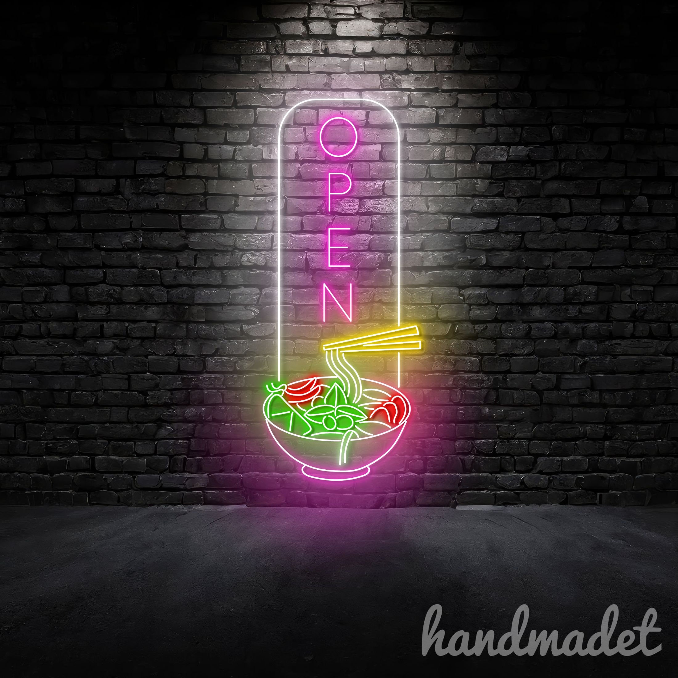 Open Pho Neon Sign, Pho Open Led Light, Pho Bowl Neon Light, Vietnam ...