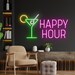 Happy Hour Neon Sign,summer Bar Sign,custom Neon Sign,party Neon Decor ...