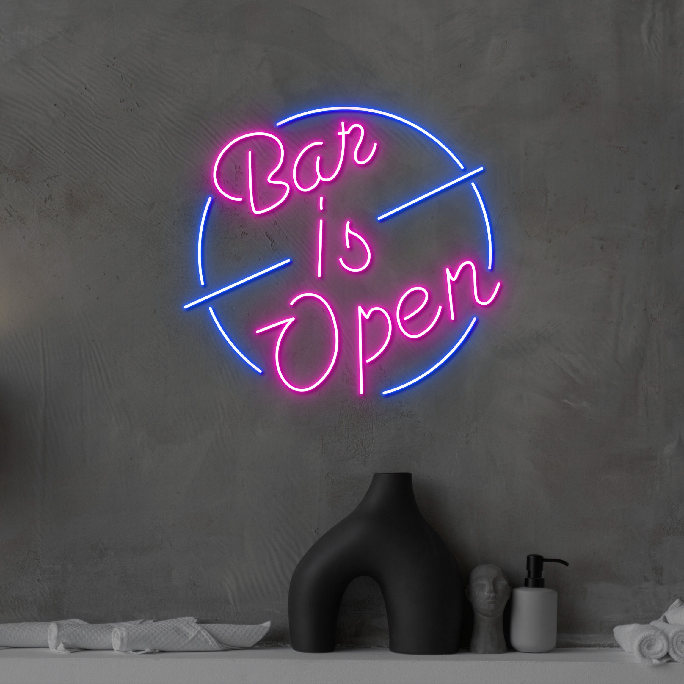 Bar is Open Neon Sign, Open Led Sign, Wall Decor, Bar Neon Sign, Custom ...