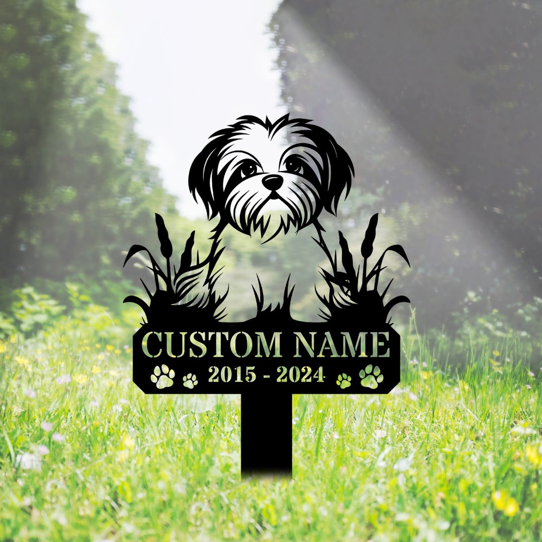 Custom Maltese Memorial Stake Metal Sign Personalized Outdoor Maltese ...