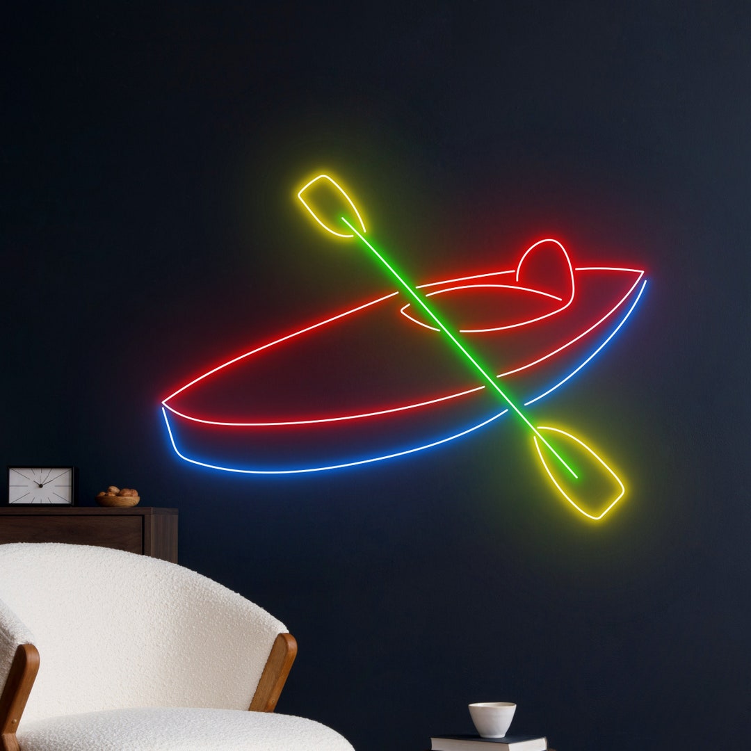 Kayaking Neon Sign, Kayaking Led Sign, Kayaking Sport Neon Sign, Beach ...