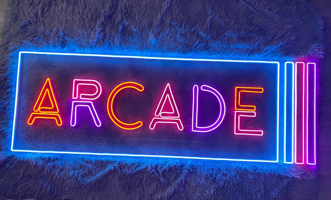 New Arcade Led Sign Arcade Neon Sign Wall Decor Game Room - Etsy