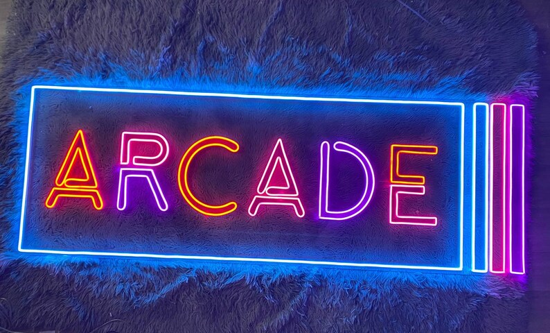 New Arcade Led Sign, Arcade Neon Sign, Wall Decor, Game Room Neon Sign ...