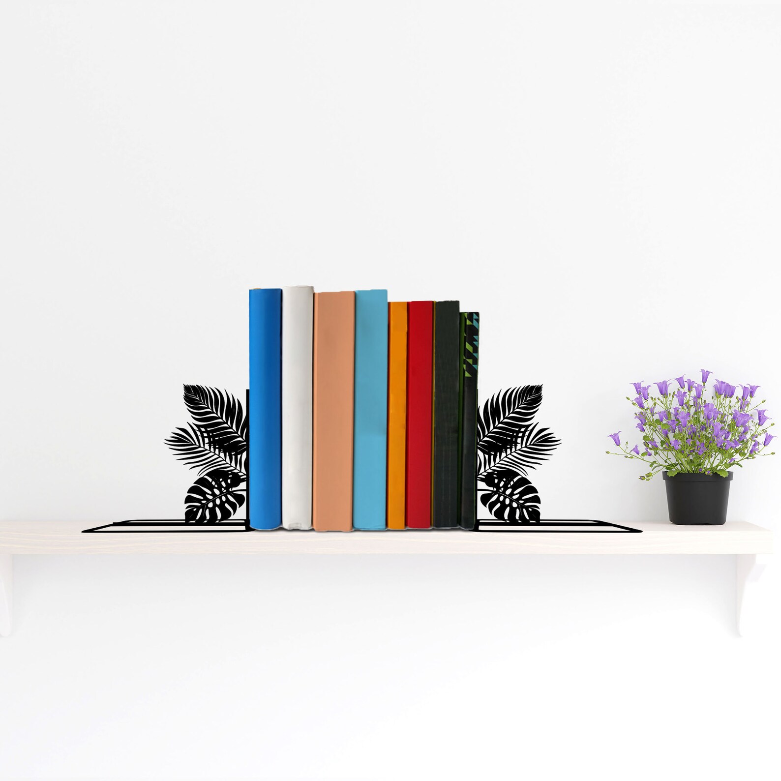 Custom Monstera Leaf Metal Bookends Monstera Name Bookend, Monstera ...