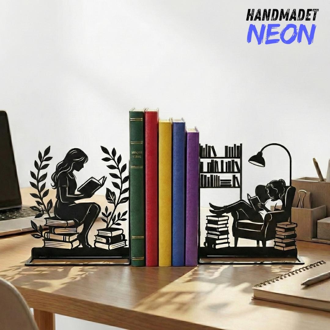 Personalized Reading Bookends Metal Sign, Custom Metal Book Stopper ...