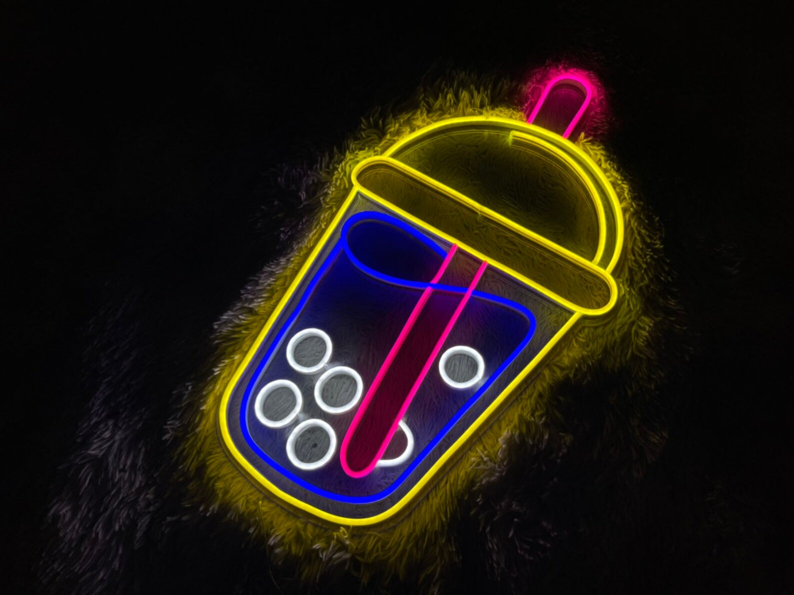 Boba Tea Led Sign Boba Tea Neon Sign Wall Decor Neon Sign - Etsy