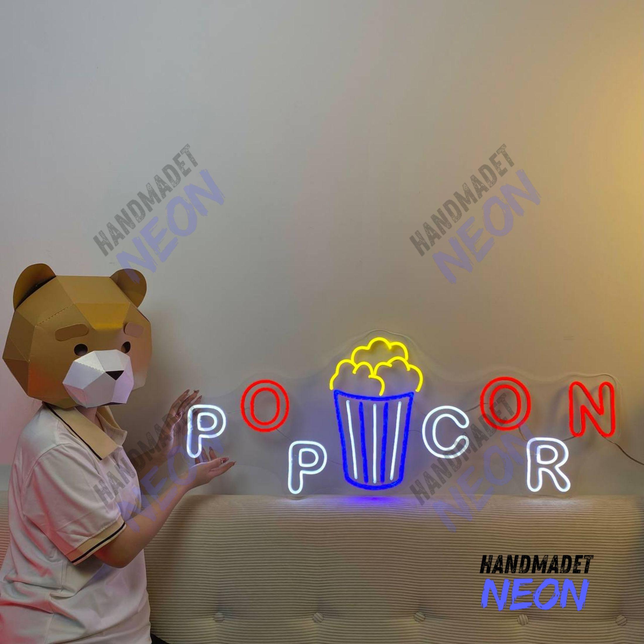 Popcorn Neon Sign, Popcorn Neon Light, Popcorn Led Light, Popcorn Led ...