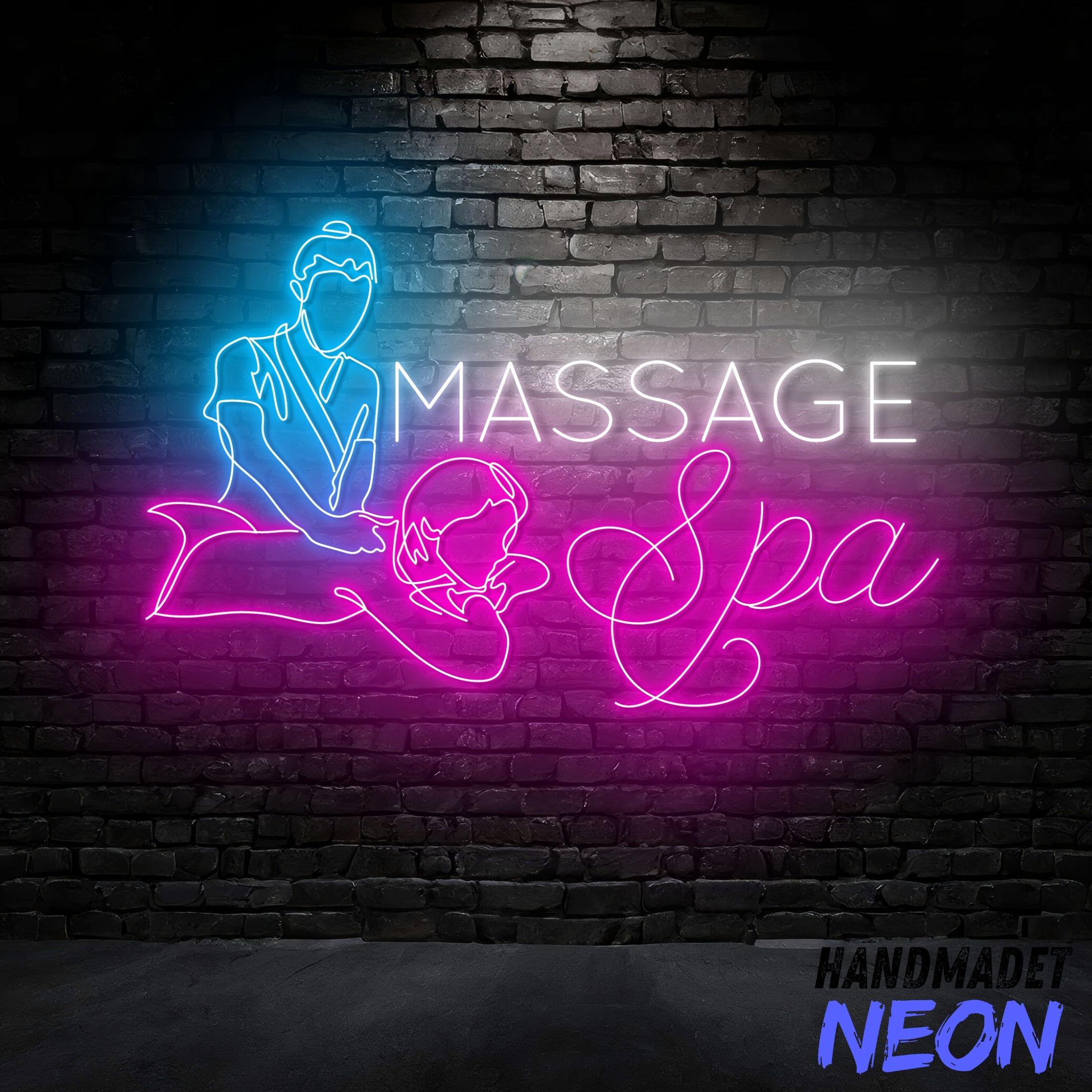 Massage Spa Neon Sign, Acupressure Massage Open Led Sign, Massage Body ...