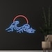 Custom Sun Ocean Wave Neon Sign, Sea Wave Sun Led Sign, Wave Sunrise ...