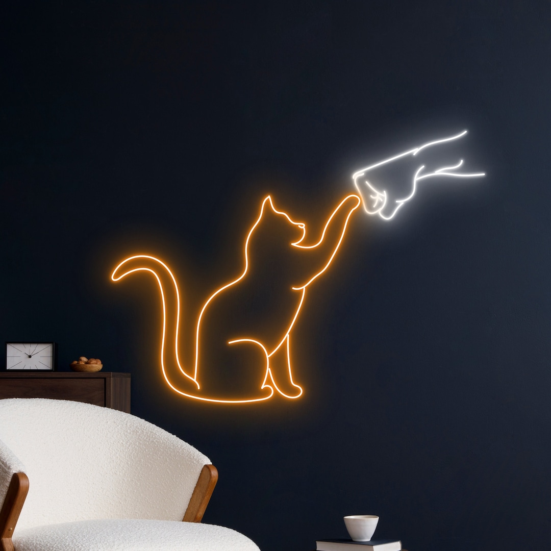 Cat Neon Sign, Loving Cat Led Sign, Cute Cat Neon Light, Cat Pet Led ...