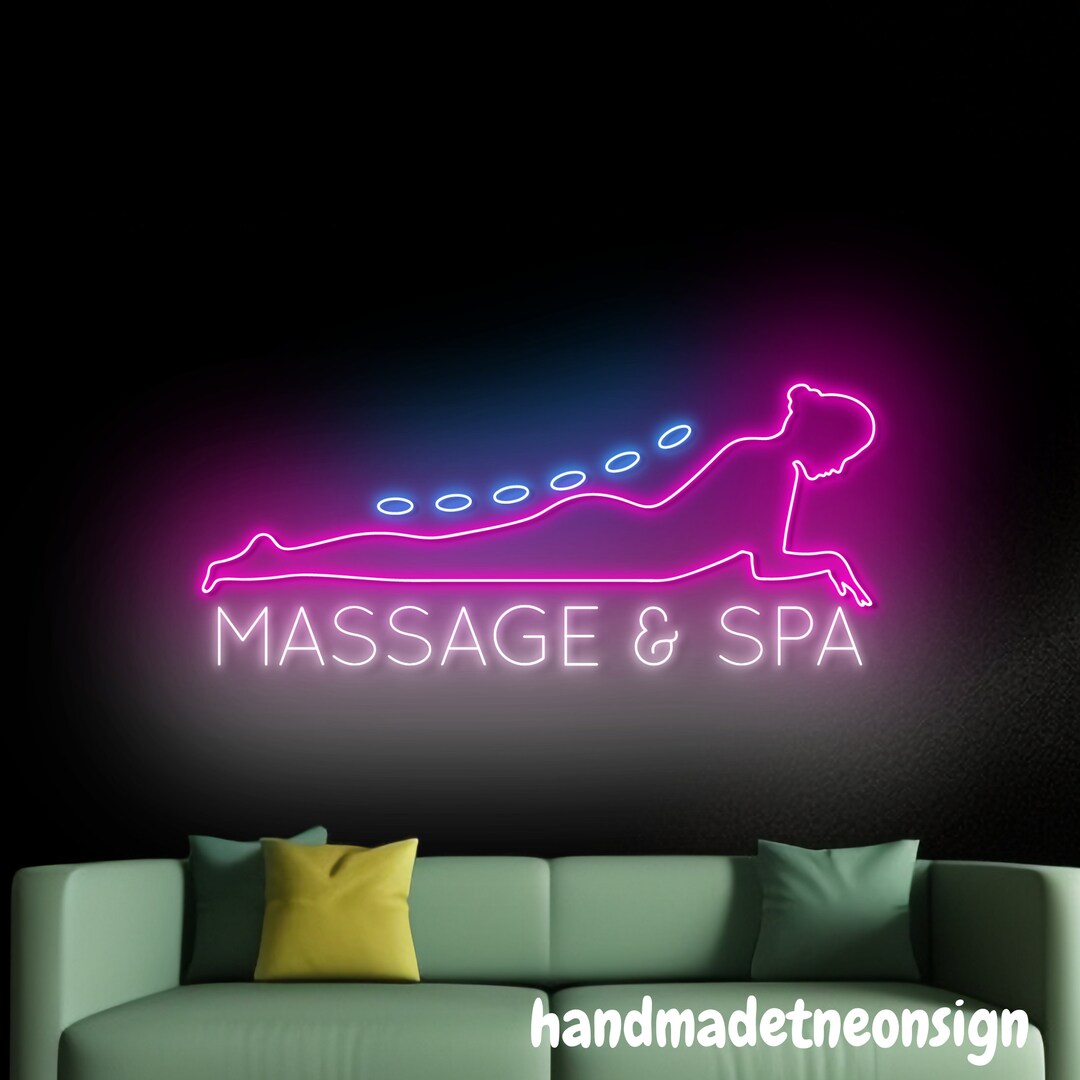 Massage and Spa Neon Light, Massage Spa Neon Sign, Massage Led Light ...