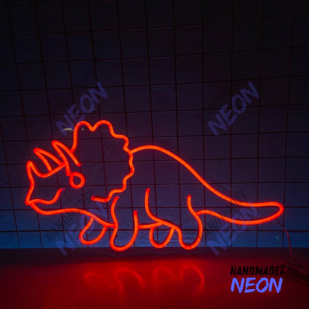 Dinosaur Neon Light, Dinosaur Led Light, Dinosaur Led Sign, Nursery ...