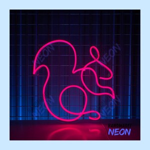 Squirrel Neon Sign, Squirrel Led Sign, Home Decor, Custom Neon Sign ...