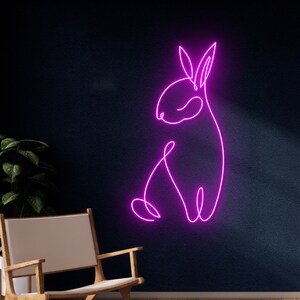 Rabbit Neon Sign, Bunny Neon Light, Easter Rabbit Led Light, Easter ...