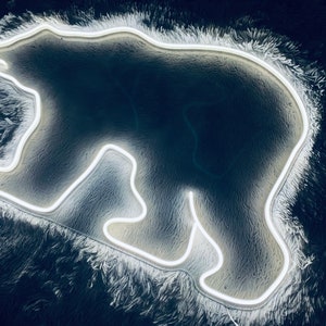 Polar Bear Led Sign, Polar Bear Neon Sign, Wall Decor, Game Room Neon ...