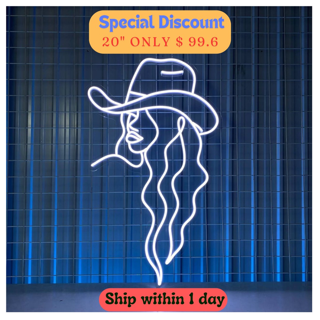 Cowgirl Neon Sign, Cowgirl Neon Light, Cowgirl Led Sign, Cowgirl Led ...