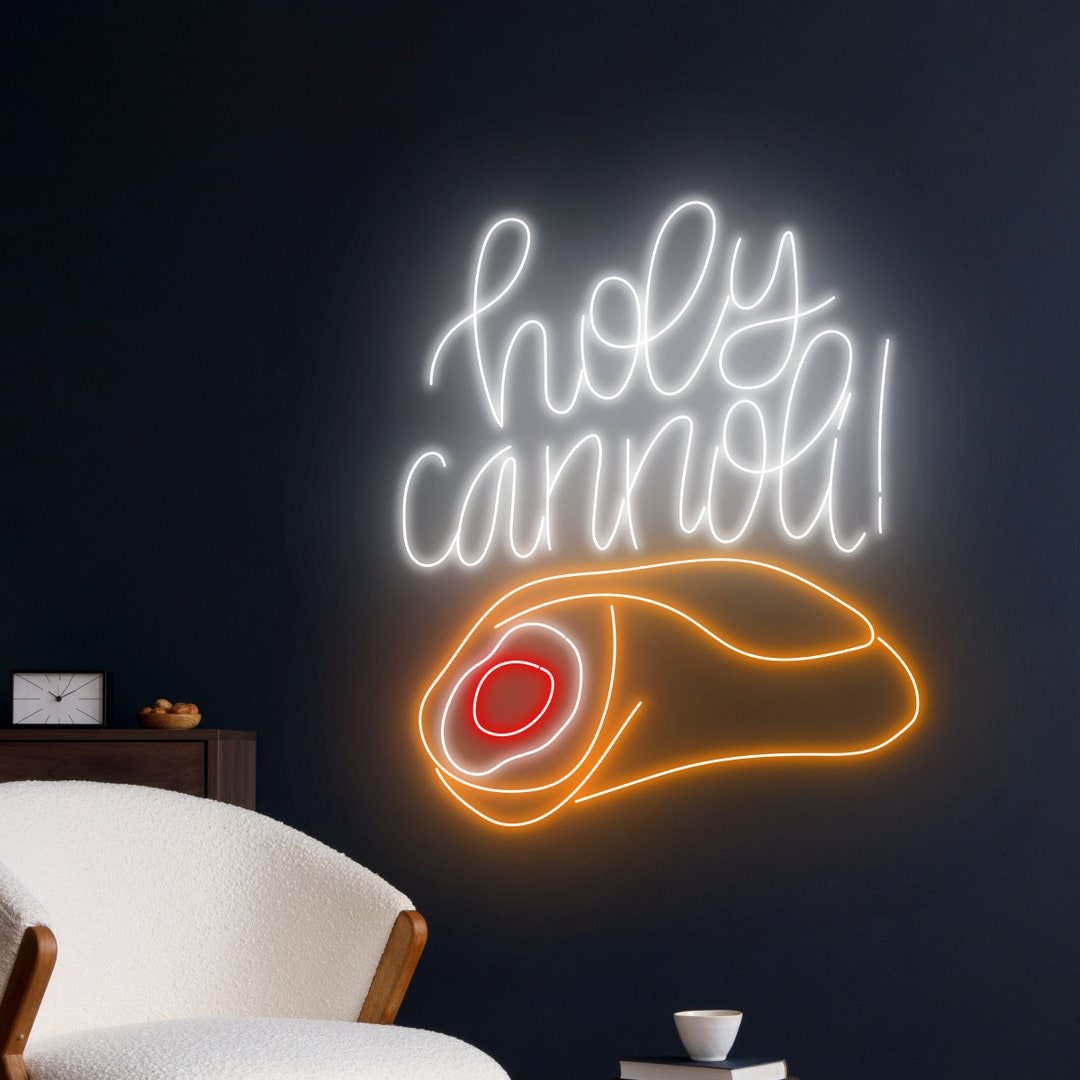 Holy Cannoli Neon Sign, Cannoli Italy Neon Light, Cannoli Led Light ...