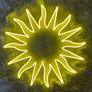 Sun Led Sign, Sun Neon Sign, Wall Decor, Sun Neon Sign, Custom Neon ...