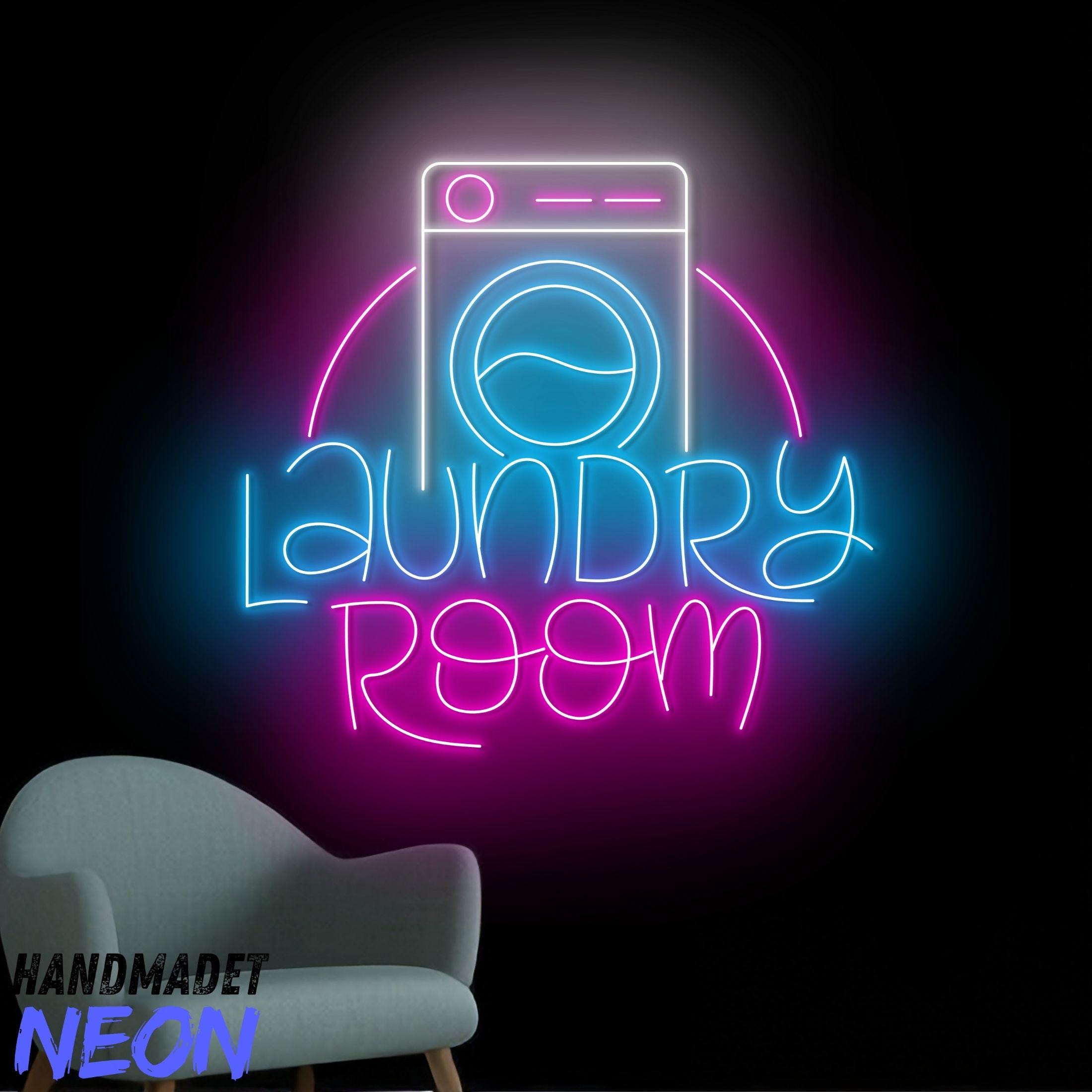 Laundry Room Open Neon Sign, Laundry Machine Led Sign, Laundry Service ...