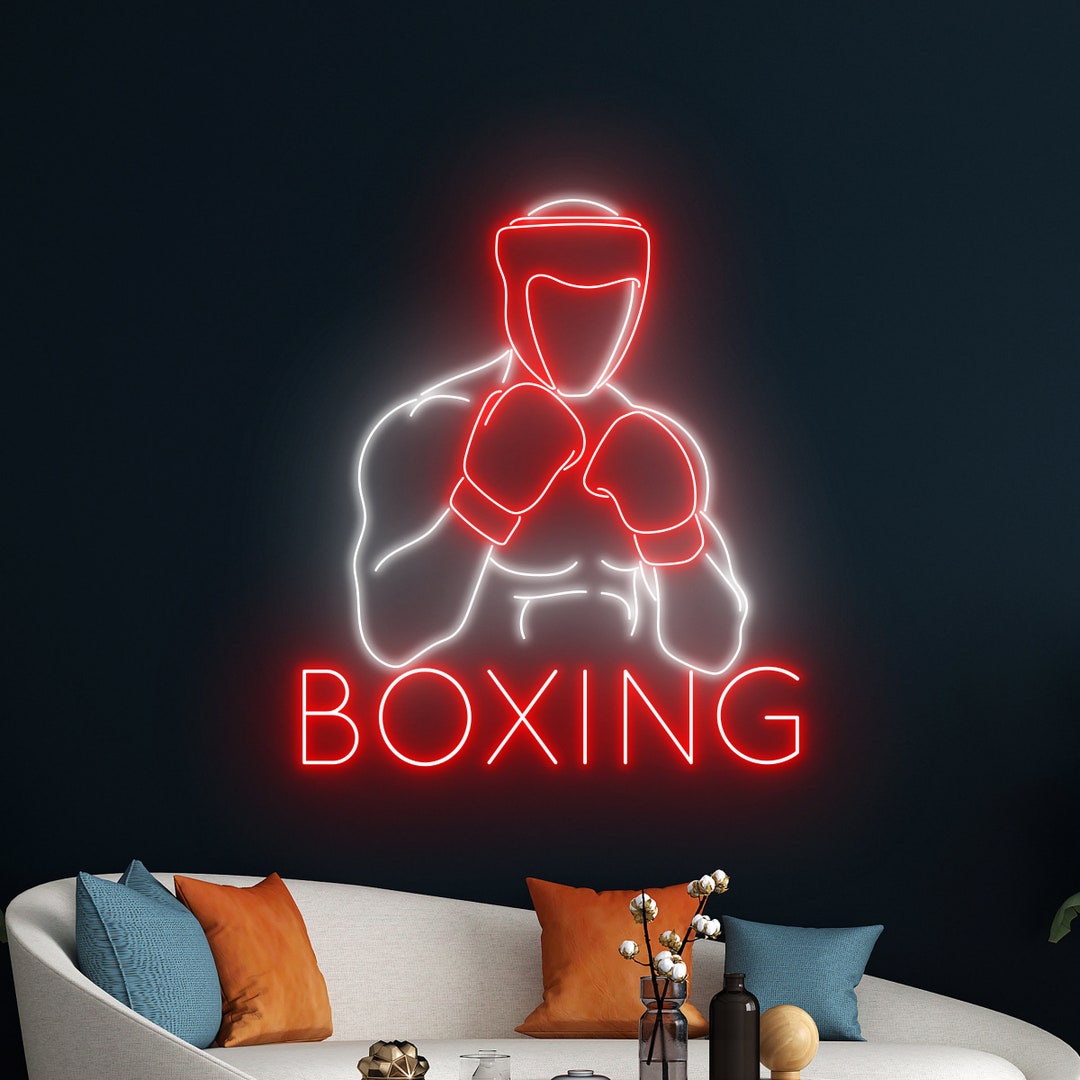 Boxing Neon Sign, Boxing Gloves Led Sign, Boxing Sport Club Led Sign ...
