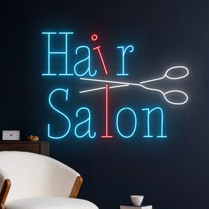 Hair Salon Led Sign, Barber Neon Sign, Hair Studio Led Light, Hair ...