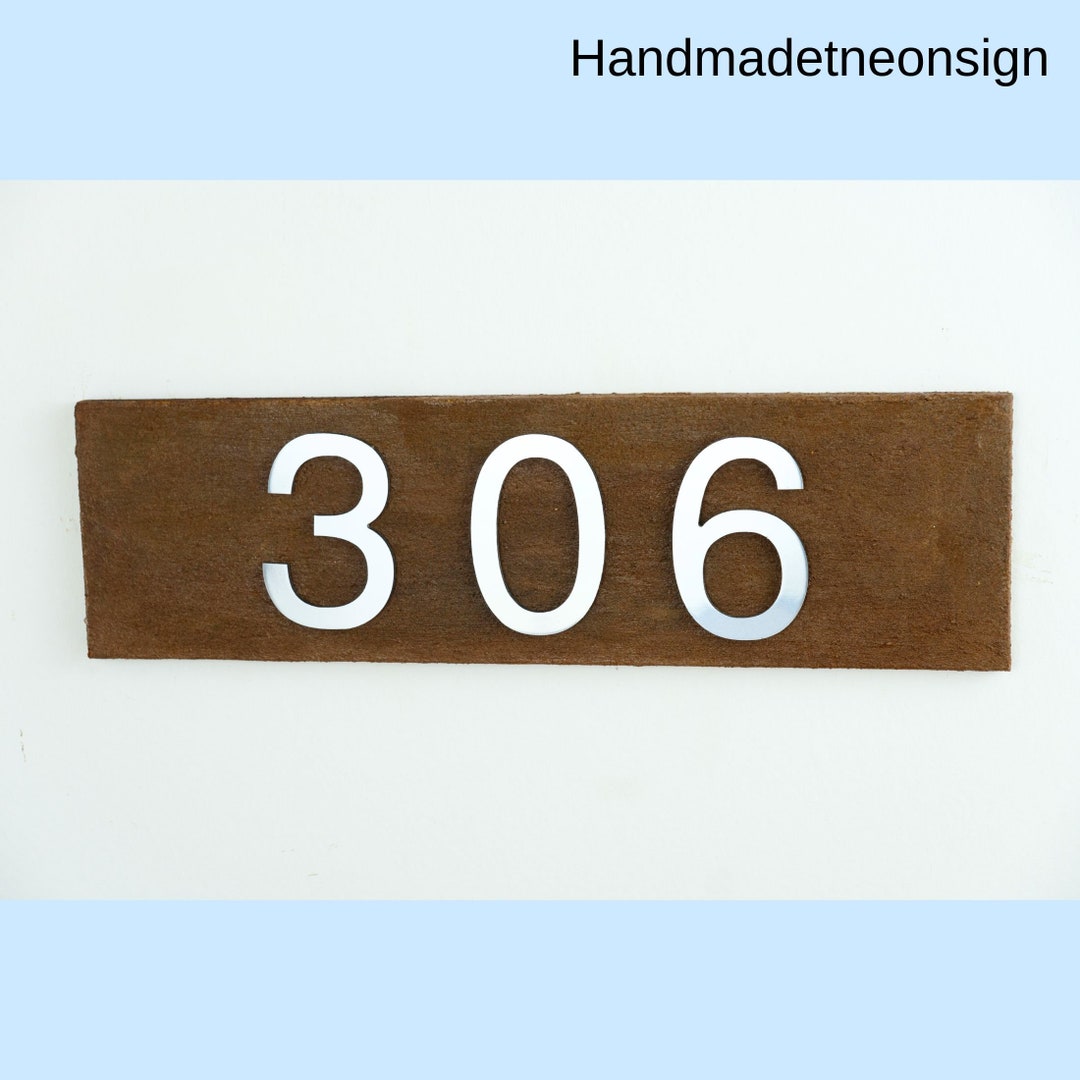 Personalized House Number Horizontal Rusty, Rusty House Number Sign ...