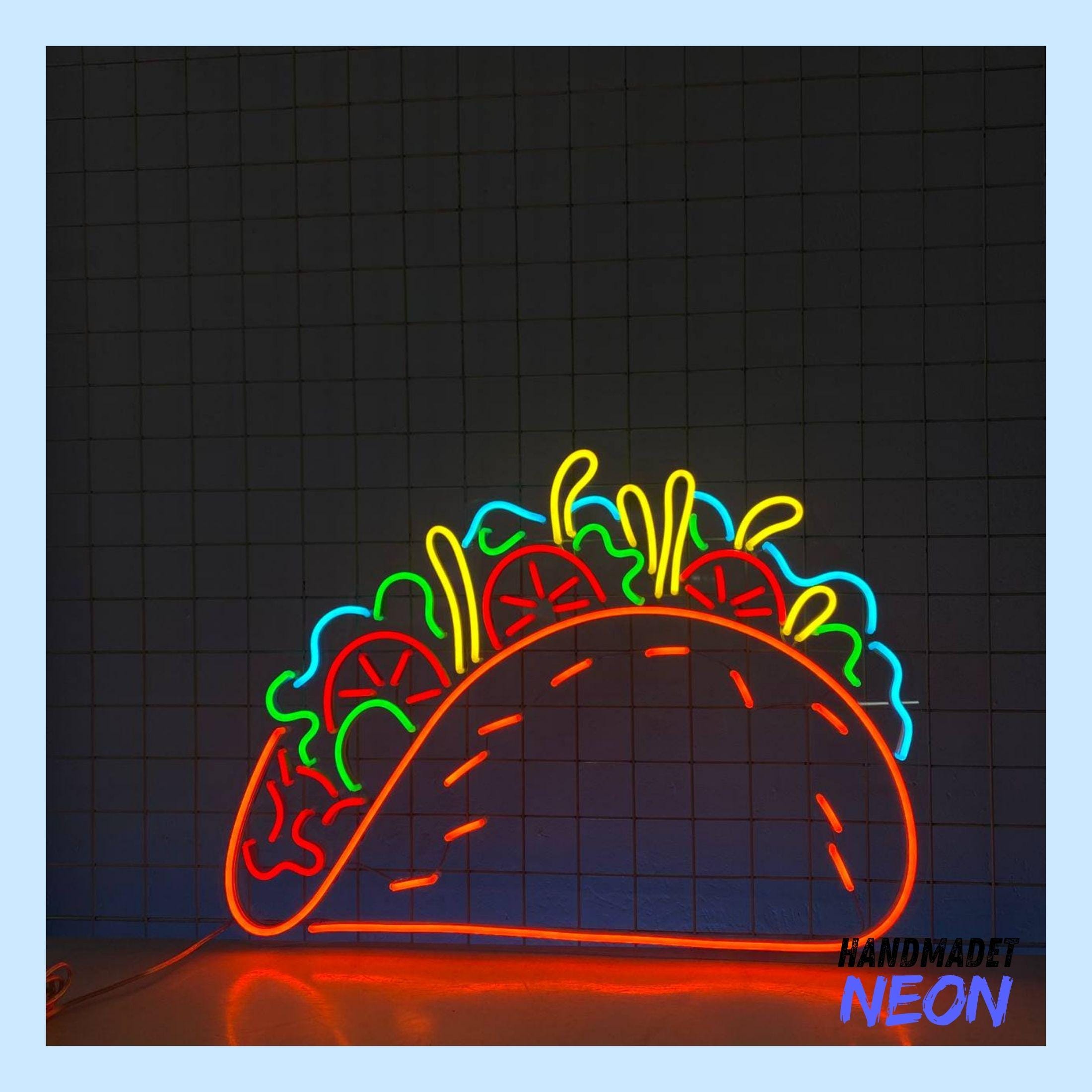 Tacos Neon Sign, Mexican Tacos Led Sign, Tacos Mexico Led Light, Tacos ...