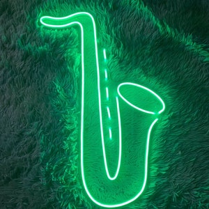 Saxophone Led Sign Saxophone Neon Sign Wall Decor - Etsy