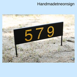 Personalized House Number With Stake, House Number Metal Sign, Home ...