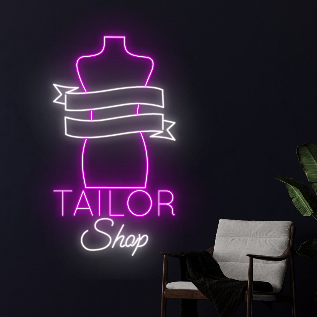 Tailor Shop Led Sign, Tailor Neon Sign, Clothes Led Light, Clothing ...