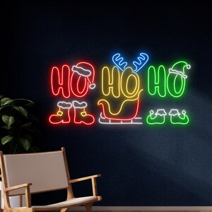 Ho Ho Ho Neon Sign Hohoho Led Sign Santa Claus Neon Light - Etsy